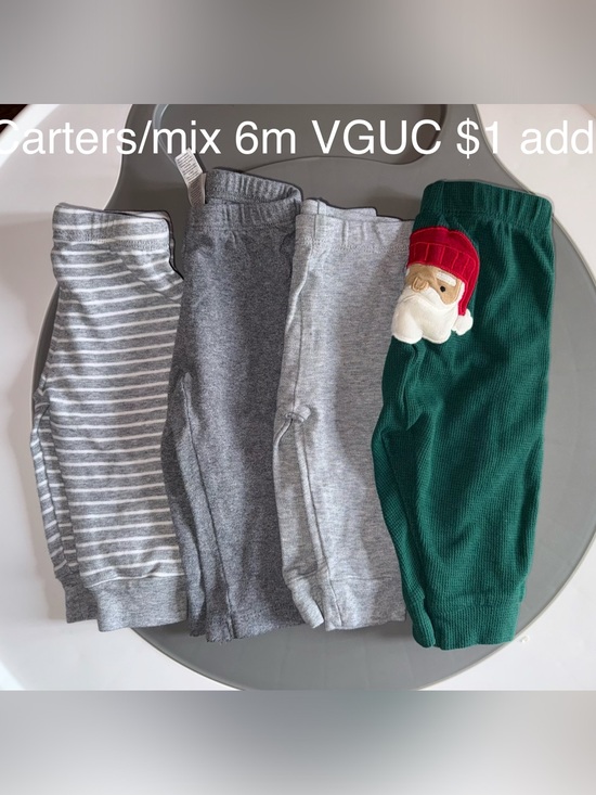 Carter's | Bottoms | Carters Green Santa Pocket Ribbed Joggers With ...